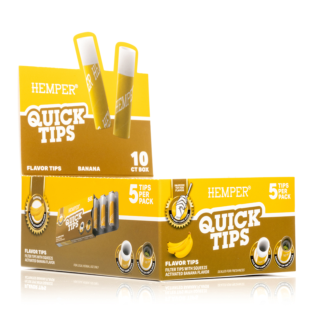 HEMPER Quick Tips Display Box 10CT, thc, , dry herb, flower, pre-roll, pre roll, cones, rolling ...